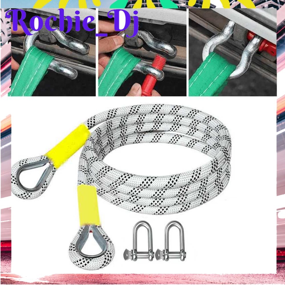 Jual TALI DEREK CAR TOW ROPE STRAP RESCUE 5 TON POLYESTER 18MM - LJY024 ...