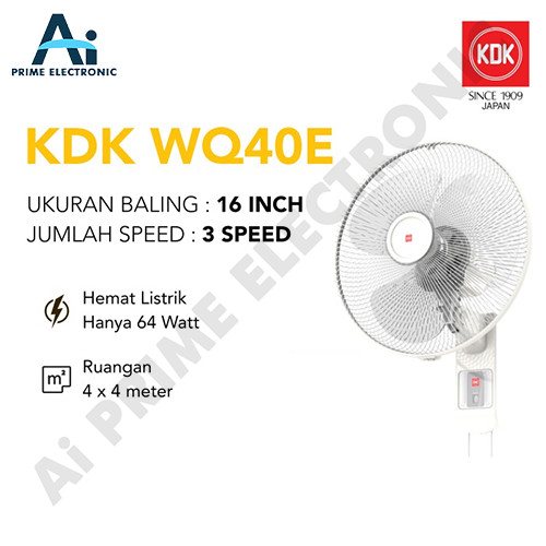 Jual ORIGINAL KDK WQ 40E Wall Fan Kipas Angin Dinding 16 Inch | Shopee ...