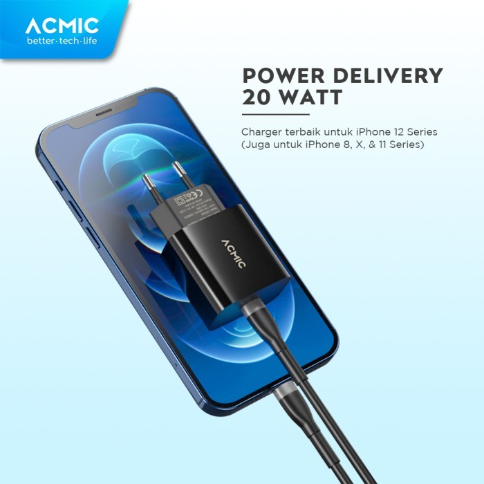 Jual Acmic Cpd20 Type C 20W Kepala Charger Fast Charging Adaptor For ...