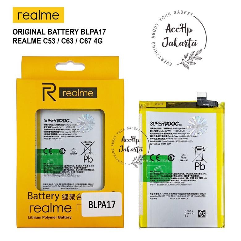 Jual (PROMO) Baterai Batre Realme C53 C63 C67 4G BLP A17 Batrei Battery ...