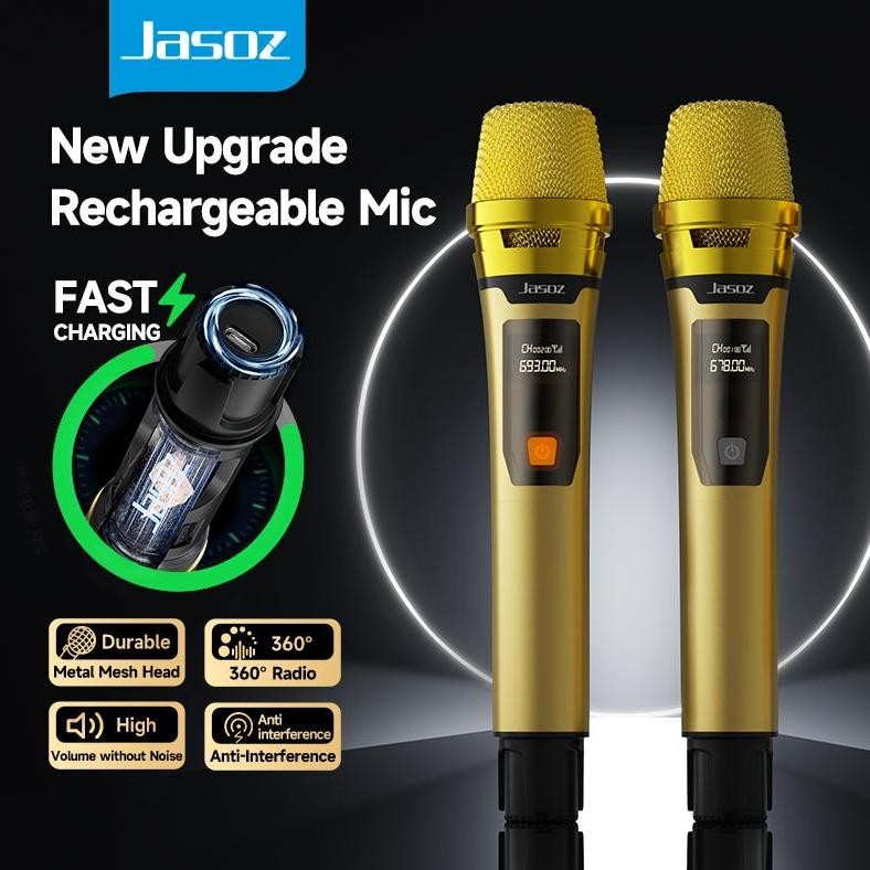 Jual Microfon Wireless Jasoz Jm04 Duet Microphone Wireless Uhf Mikrofon ...