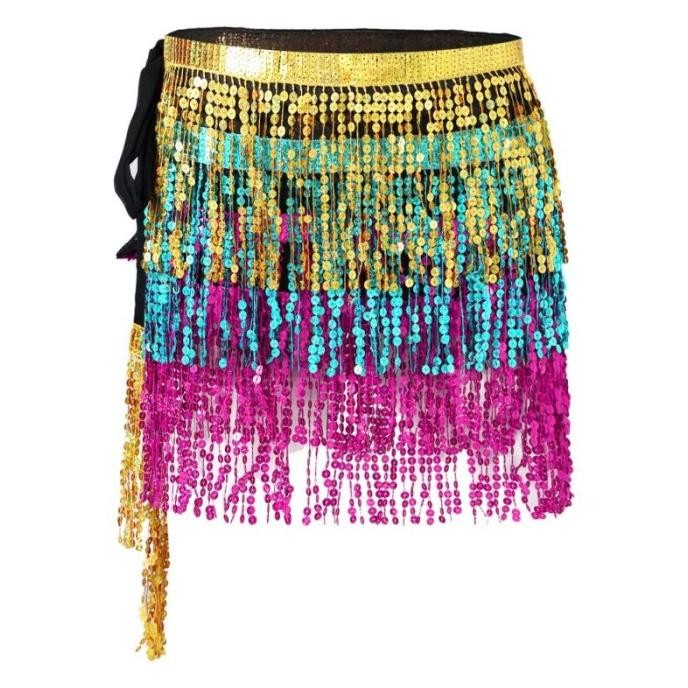 Jual Belly Dance Rok Mini Pendek Bintik Belly Dance Hip Scarf Sabuk ...