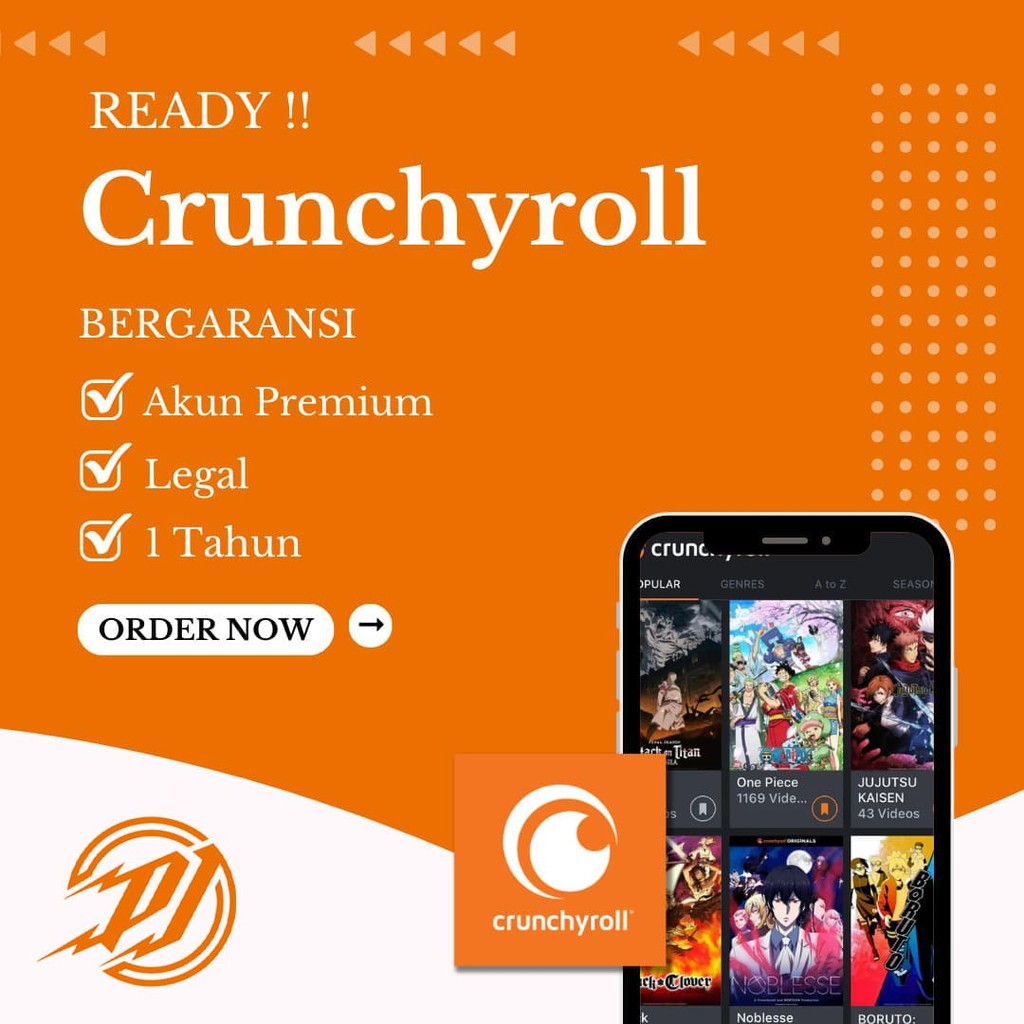 Jual Akun Crunchyroll Premium 1 Tahun Garansi Full | Shopee Indonesia