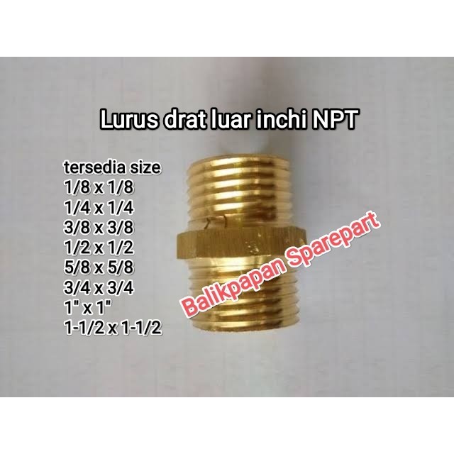 Jual ;&&&&] Double dobel nepel neppel nipple drat NPT lurus dan reducer ...