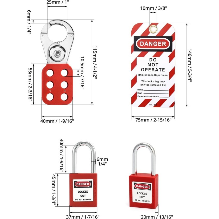 Jual :::::::] Lock Out Tag Out Hasp Lockout Tagout Hasp Kit | Shopee ...