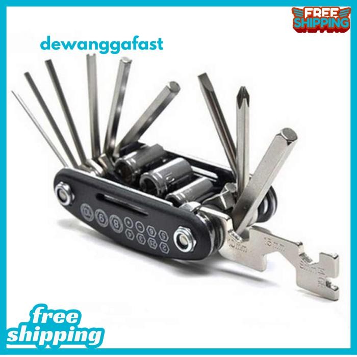 Jual KUNCI SET SEPEDA 15 IN 1 SOCK L ALAT OBENG BICYCLE TOOLS REPAIR KIT KUALITAS TERBAIK ...