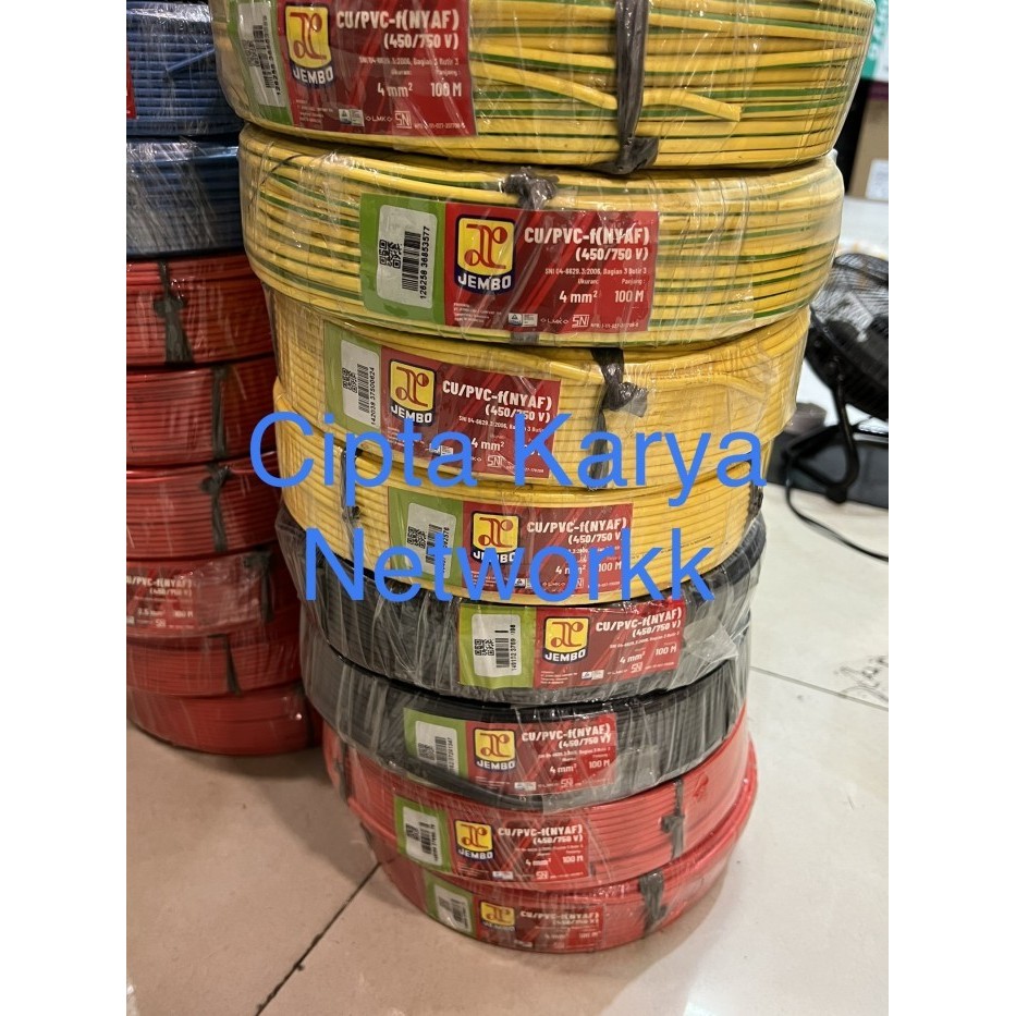 Jual Jual! Kabel Jembo Nyaf 4Mm Serabut 50M / Af 4Mm Nyaf 4 Mm Jembo 4Mm 1X4Mm | Shopee Indonesia