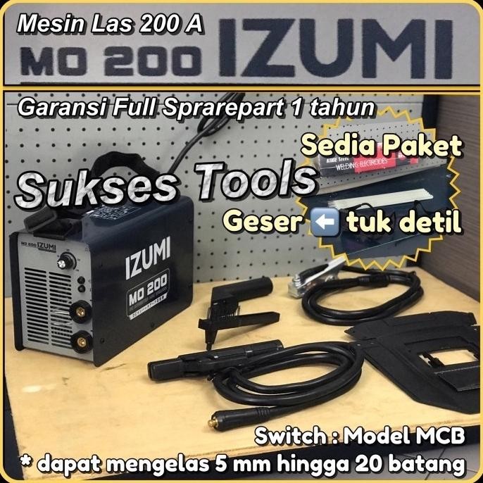Jual Mesin Las Izumi MO 200 MO200 Trafo Las Listrik Inverter -Switch MCB- | Shopee Indonesia