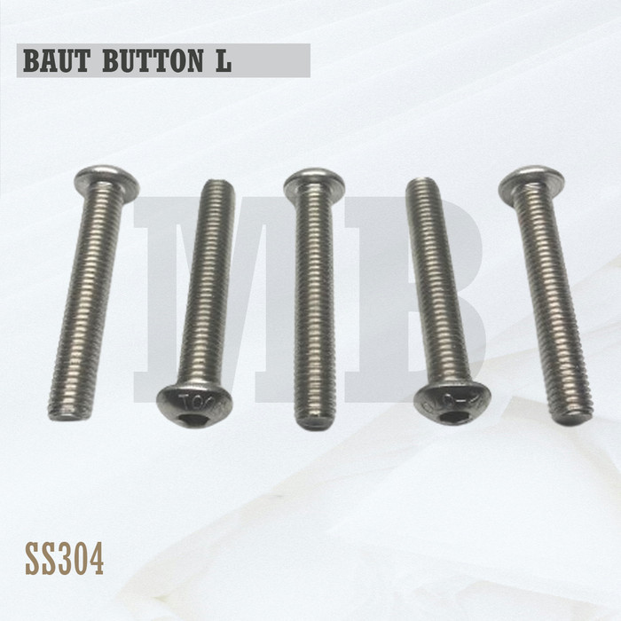 Jual Button L M4X50 / Baut L Button 4X50 / M4 X 50 / 4 X 50 - Socket Button Screw Stainless ...