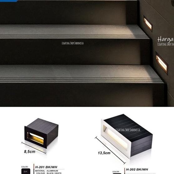 Jual H201 Lampu Tangga Dinding Led Outdoor Waterproof Stairs Step Light ...