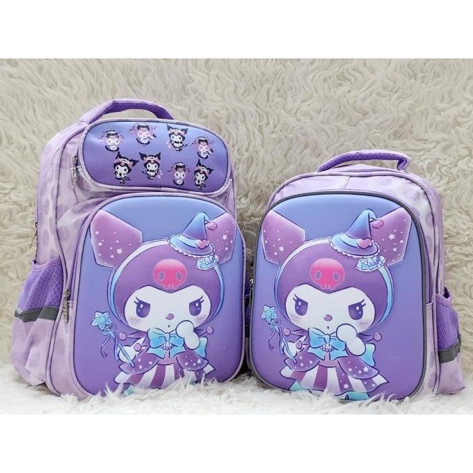 Jual Tas Sekolah Anak Ransel SD TK Sanrio Kuromi cinnamoroll hello kitty my melody pink purple ...