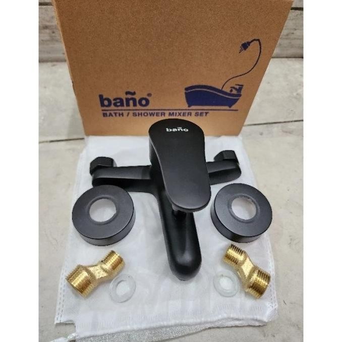 Jual Kran Bathup Shower Panas Dingin Set + Hand Shower Hitam Keran Kran ...