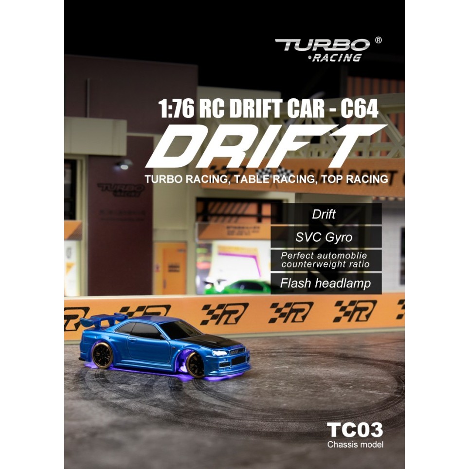Jual Derty Turbo Racing 1:76 C64 Drift Rc Car With Gyro Radio Full ...