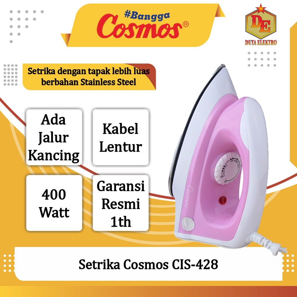 Jual Setrika Cosmos CIS 428 Stainless Steel Soleplate | Shopee Indonesia