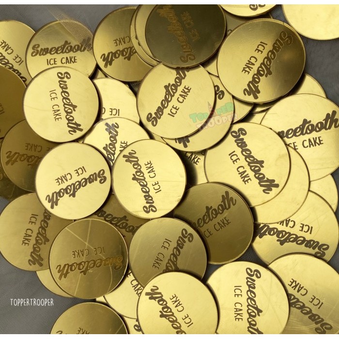 Jual CUSTOM Cake Mini Tag Topper Tag Merk Label Brand Kue Akrilik ...