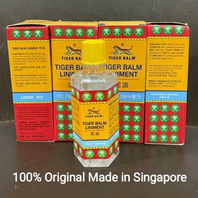 Jual Tiger Balm Liniment 28ml Original Made in Singapore Minyak Angin ...