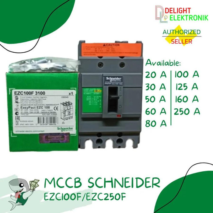 Jual Terbaru Mccb Breaker Schneider Ezc100F 3 Phase 20 30 40 50 60 80 100 250A Ampere | Shopee ...