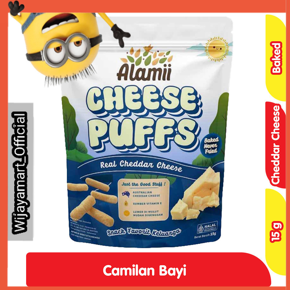 Jual Alamii Snack Anak Cheese Puffs Rasa Keju Cheddar Pouch 15 g ...