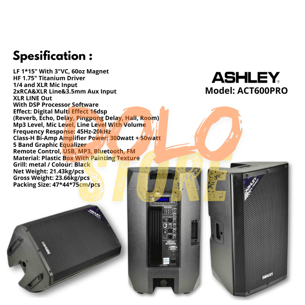 Jual ORIGINAL ACTIVE SOUND SYSTEM ASHLEY ACT600 PRO | Shopee Indonesia