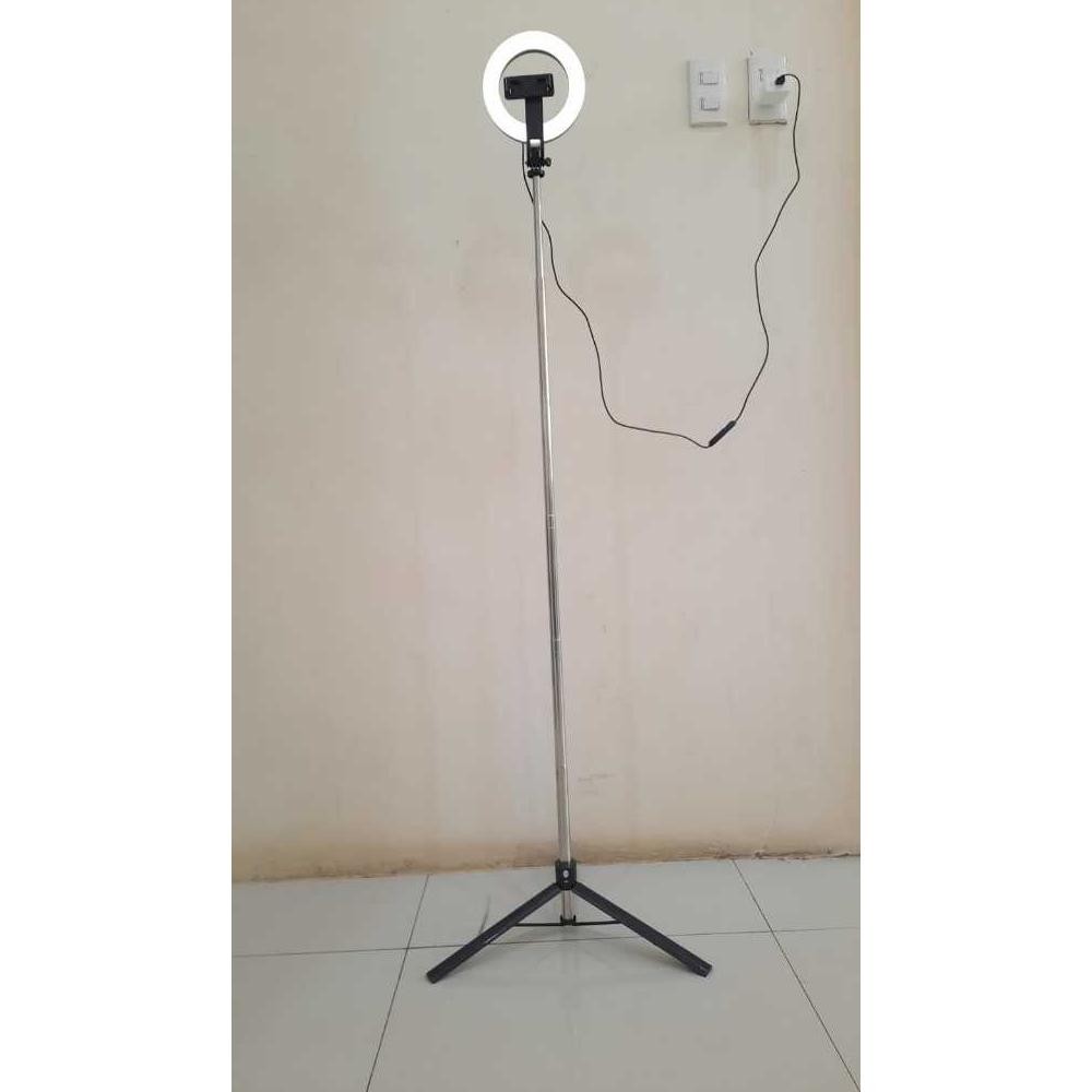Jual Fe24 Oceanblue Tripod Bluetooth Remote Tongsis Selfie Stick Q88 180 Cm Lampu Ring Light ...