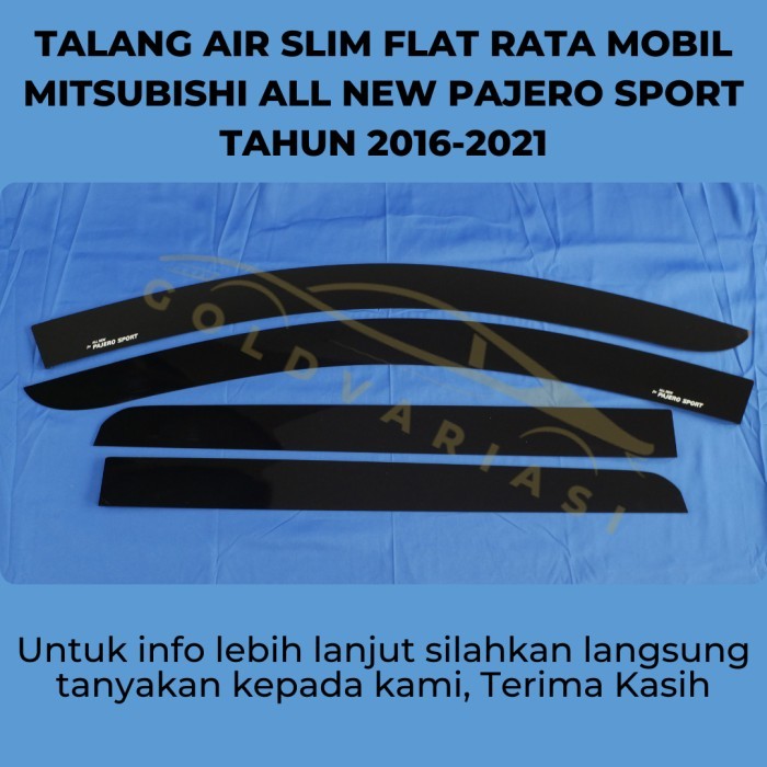 Jual Terbaru Talang Air Slim Flat Rata Mobil All New Pajero Sport 2016 ...