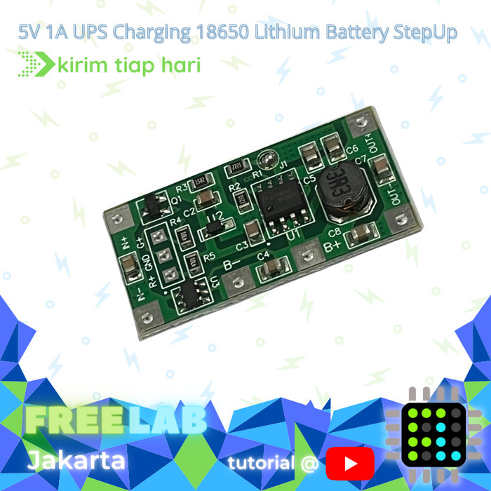 Jual 5V 1A UPS Charging 18650 Lithium Battery Step Up Module | Shopee ...