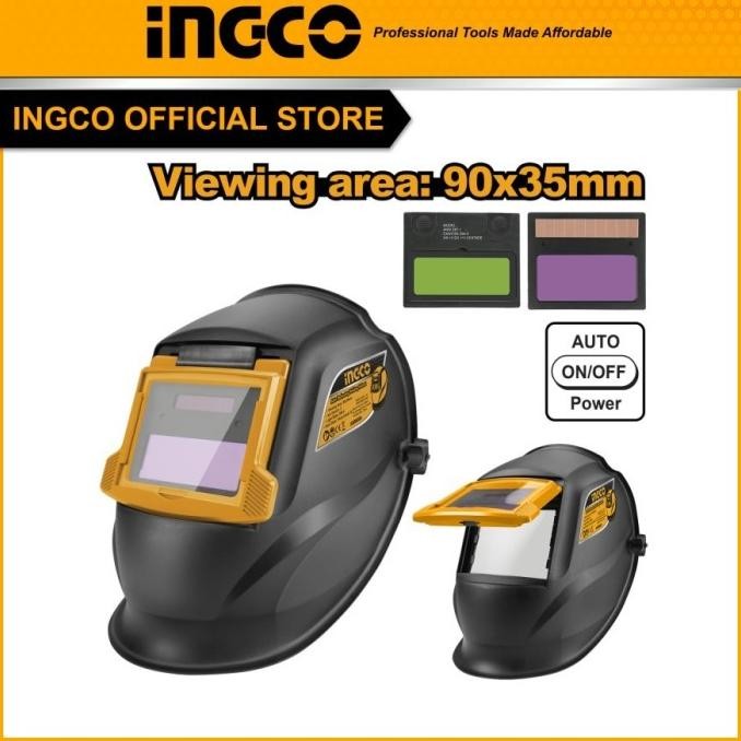 Jual HELM LAS OTOMATIS AUTO DARK INGCO AHM009 WELDING HELMET TOPENG ...