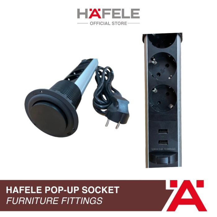 Jual Hafele Pop-Up Tower Socket - Colokan Listrik - 60 Mm | Shopee ...