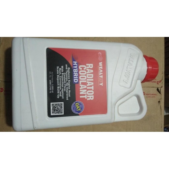 Jual Air Radiator Coolant Treatment Wealthy Hybrid OAT Merah 1 Liter ...