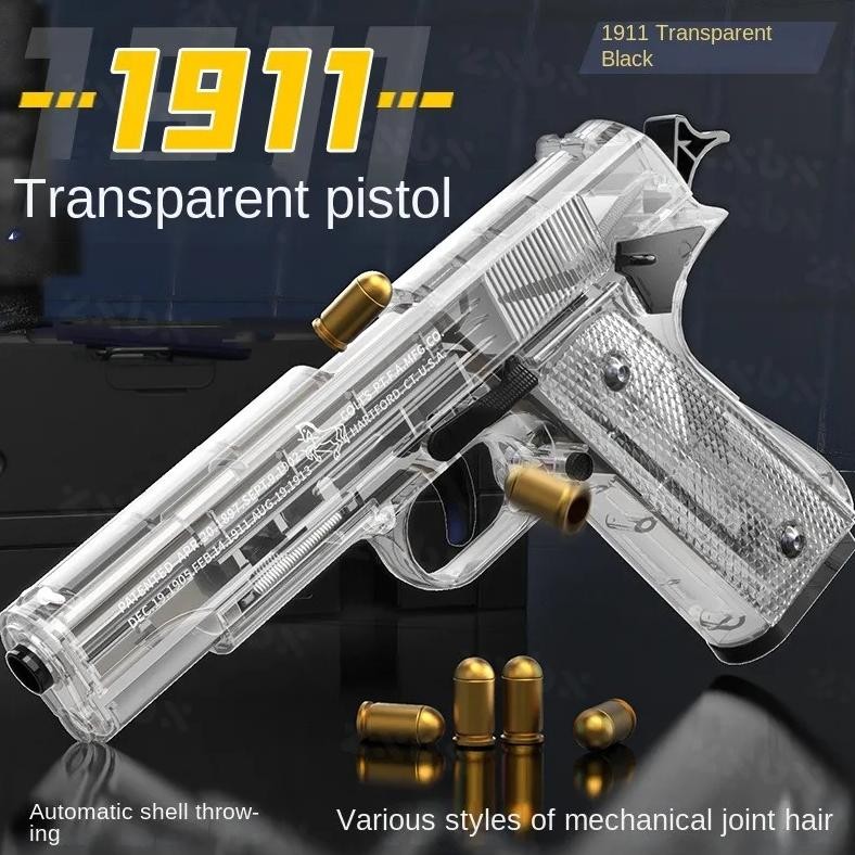 Jual M1911 COLT TOY GUNMAN GUN, SOFT BULLET SHELL, CATAPULT BLASTER ...