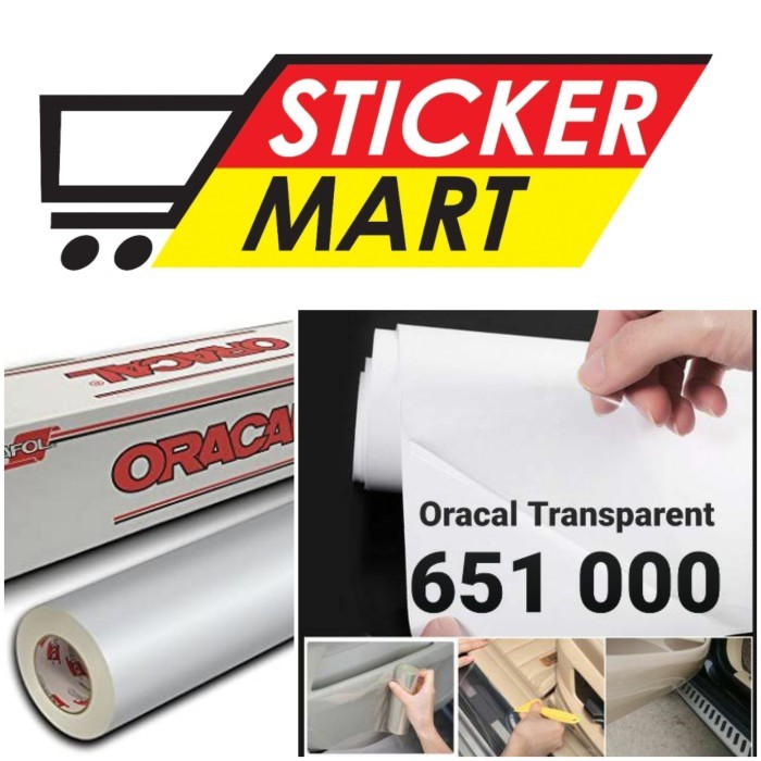 Jual Cuci Gudang Sticker Oracal Transparan Bening 651 000 | Shopee ...