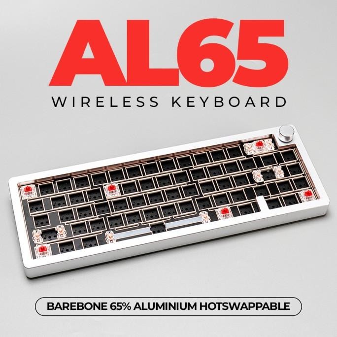 Jual NEW AL65 - Wireless Barebone 65% Aluminium Hotswappable Mechanical ...