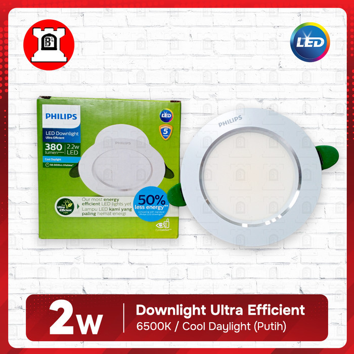 Jual Lampu Philips Downlight LED Ultra Efficient D80 2W 240V Diamond ...