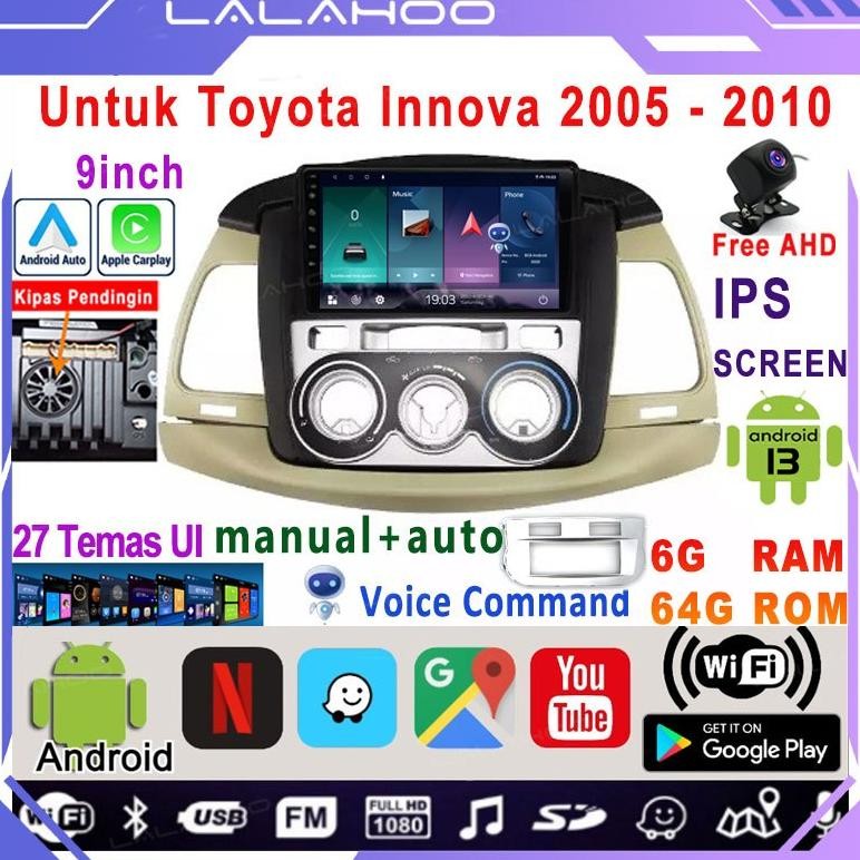 Jual Ada Kipas Pendingin9 Inch 6G+64G Android 13 Head Unit Untuk Toyota Innova 2005-2010 ...