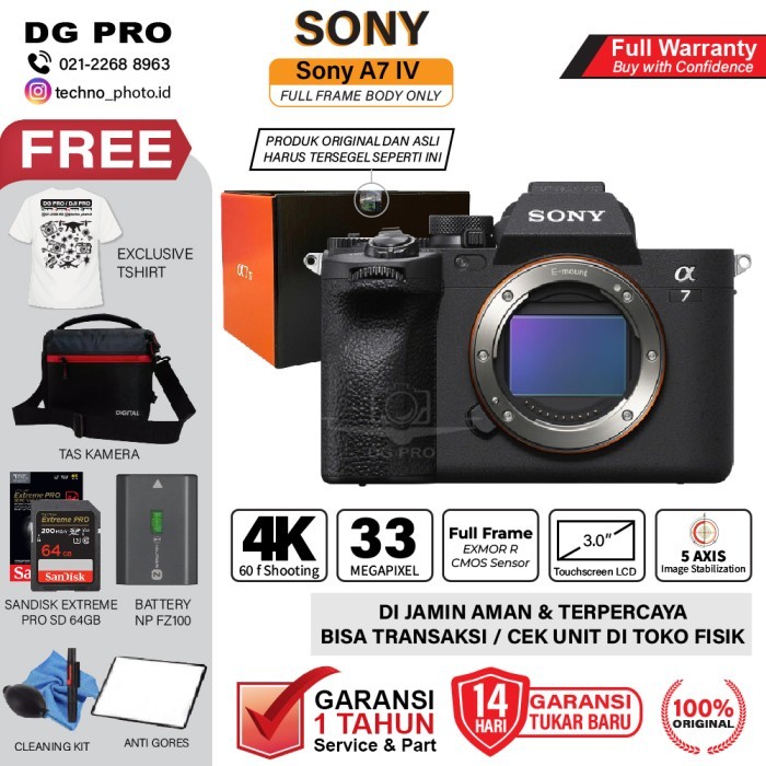 Jual Sony A7 IV Body Mirrorless Camera 7 Mark 4 - BO - A7IV - A7 M4 | Shopee Indonesia