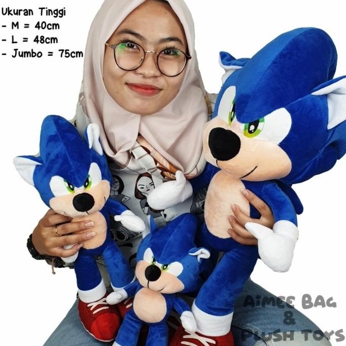 Jual Boneka SONIC THE HEDGEHOG Jumbo (Tinggi 75cm) | Shopee Indonesia