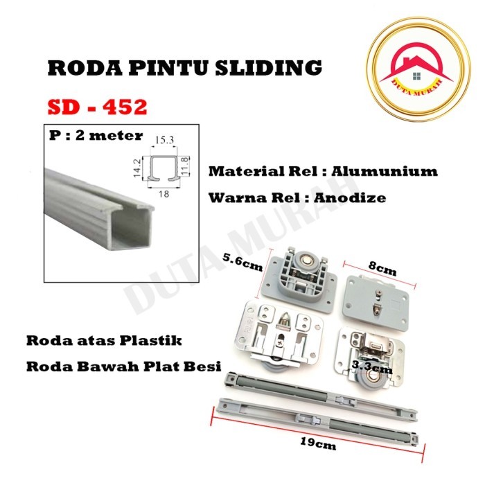 Jual HF464 RODA REL PINTUSLIDING GESER SLOW MOTION SD 452 - 2P 2M HUBEN | Shopee Indonesia