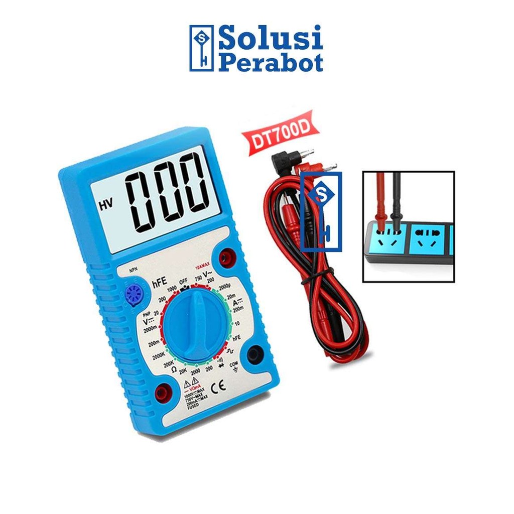 Jual Mini Digital Multimeter Buzzer AC DC DT700D AI23 SP / Voltage ...