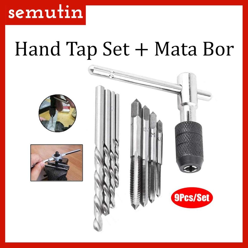 Jual Tap Hand Set + Mata Bor Senai 9in1 AI51 SM / Alat Baut Pembuat Drat / Derat Ulir Baud ...