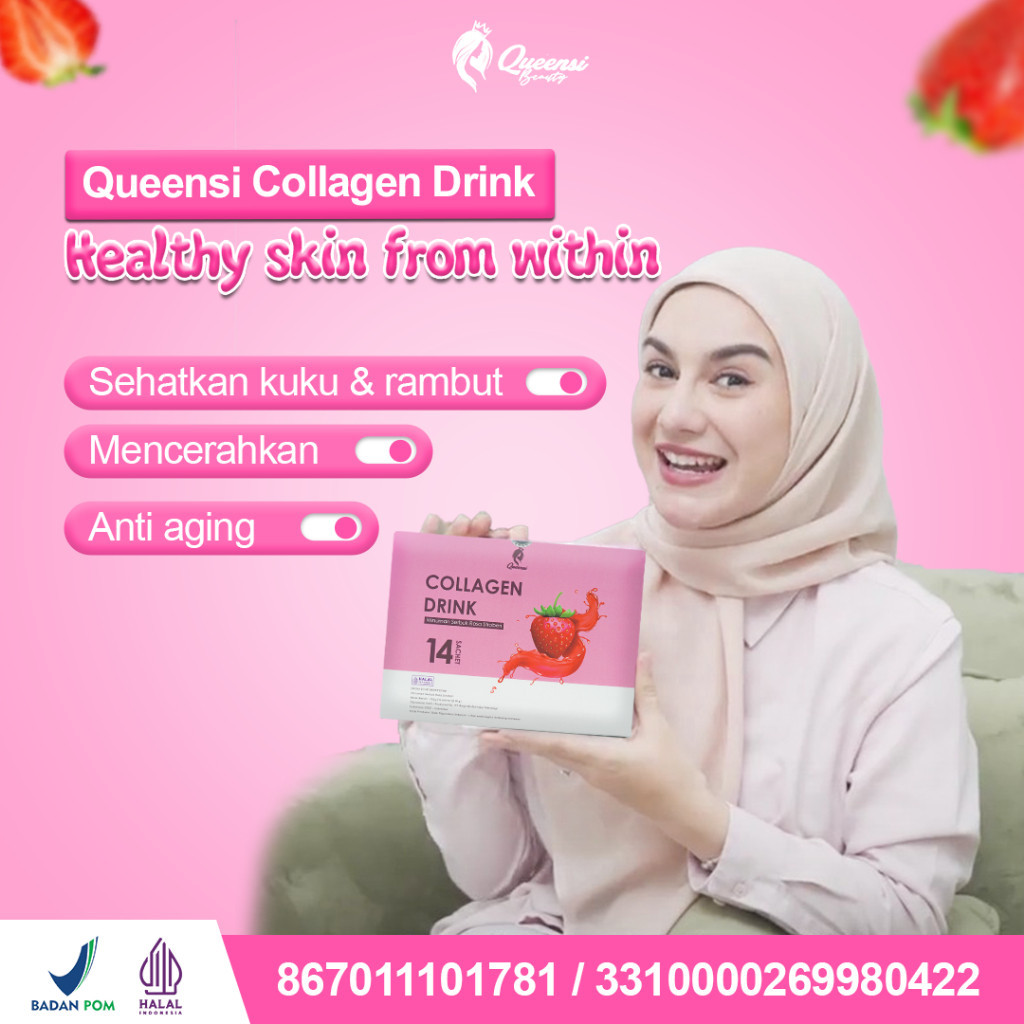 Jual Termurah) 2 Box Queensl Collagen Drink 100% Bpom Queensl Minuman ...