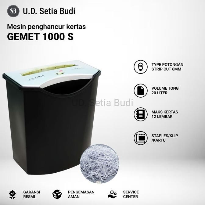 Jual Mesin Penghancur Kertas Paper Shredder GEMET 1000S | Shopee Indonesia
