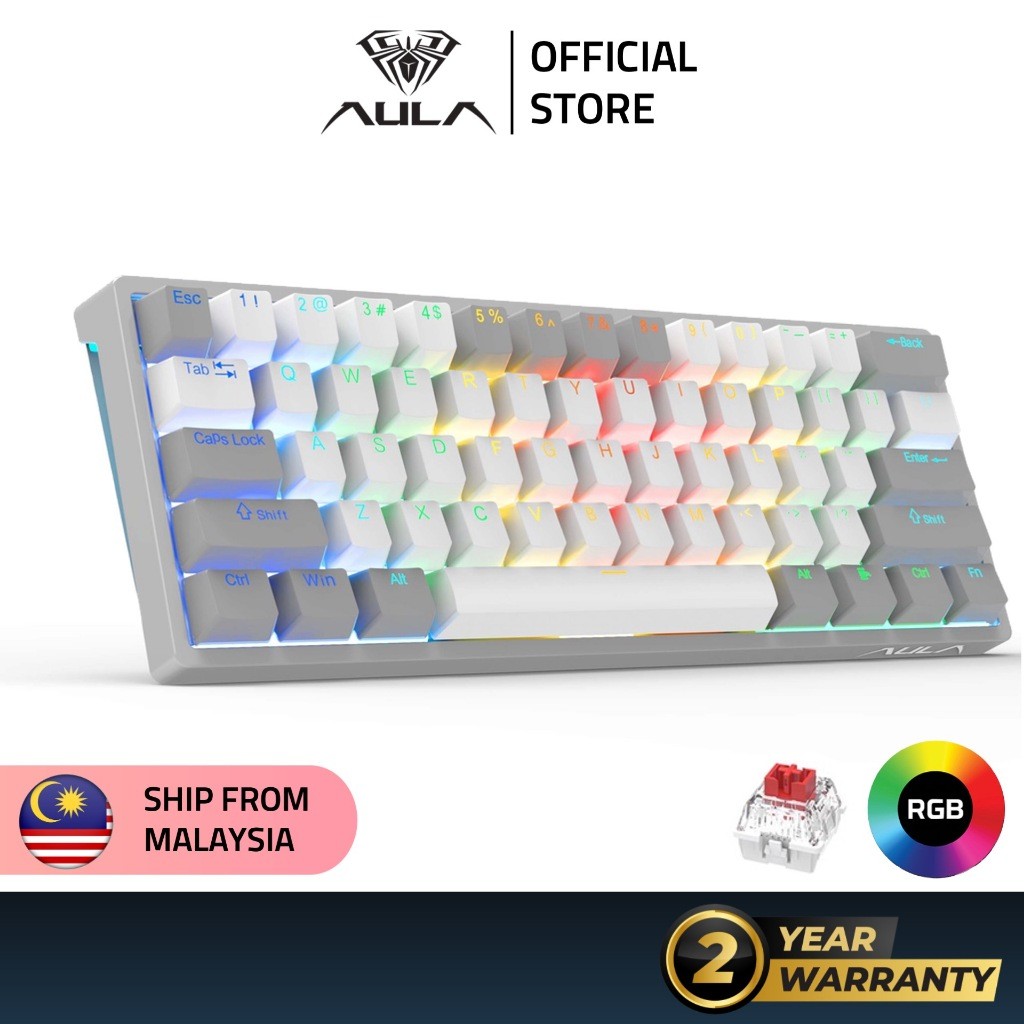 Jual AULA F3261 Keyboard Gaming Mekanik 61 Tombol Ringkas Hot Swapable RGB Backlight |g4Vji0gc ...