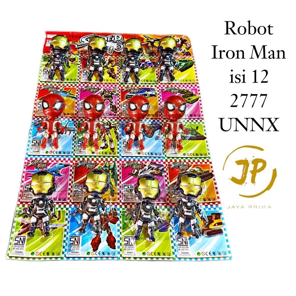 Jual MAINAN ANAK ROBOT IRON MAN ISI 12 PRES | Shopee Indonesia
