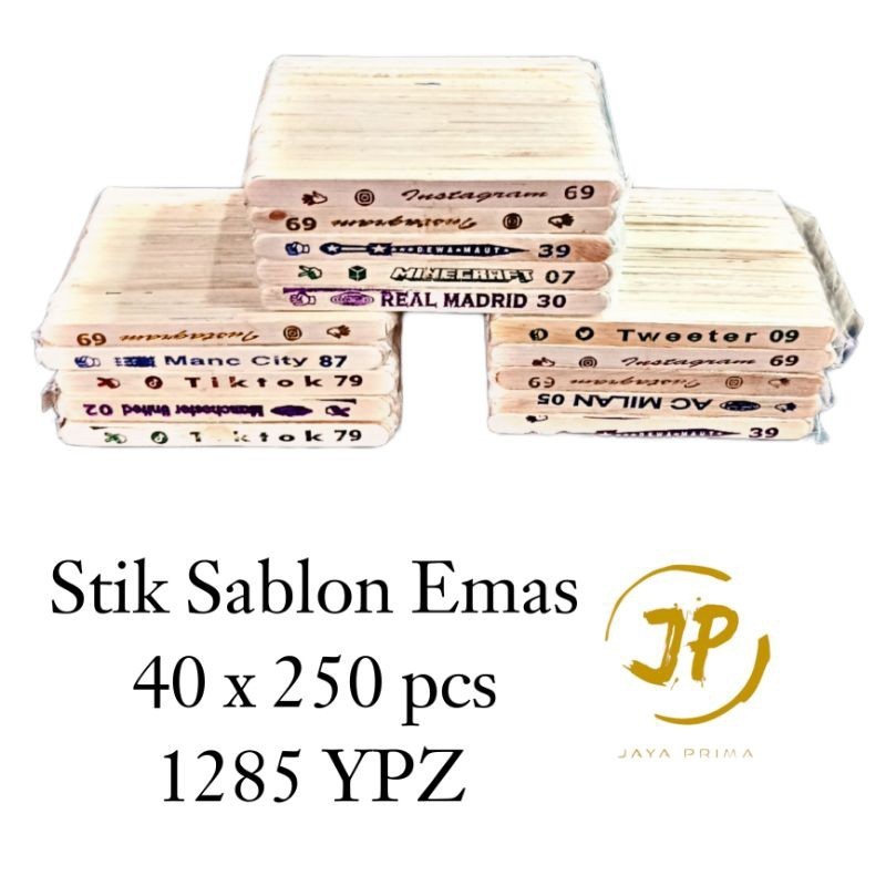 Jual Mainan Anak Stik Sablon Emas Stik Sablon Biasa Isi 240 Pcs