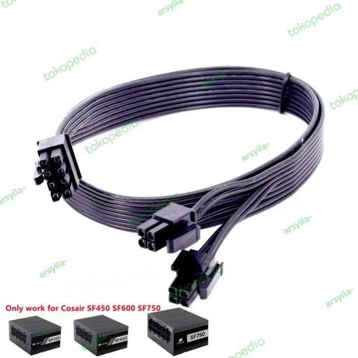 Jual kabel modular 8 pin to 4+4 atx psu corsair SF 450/650/750watt ...