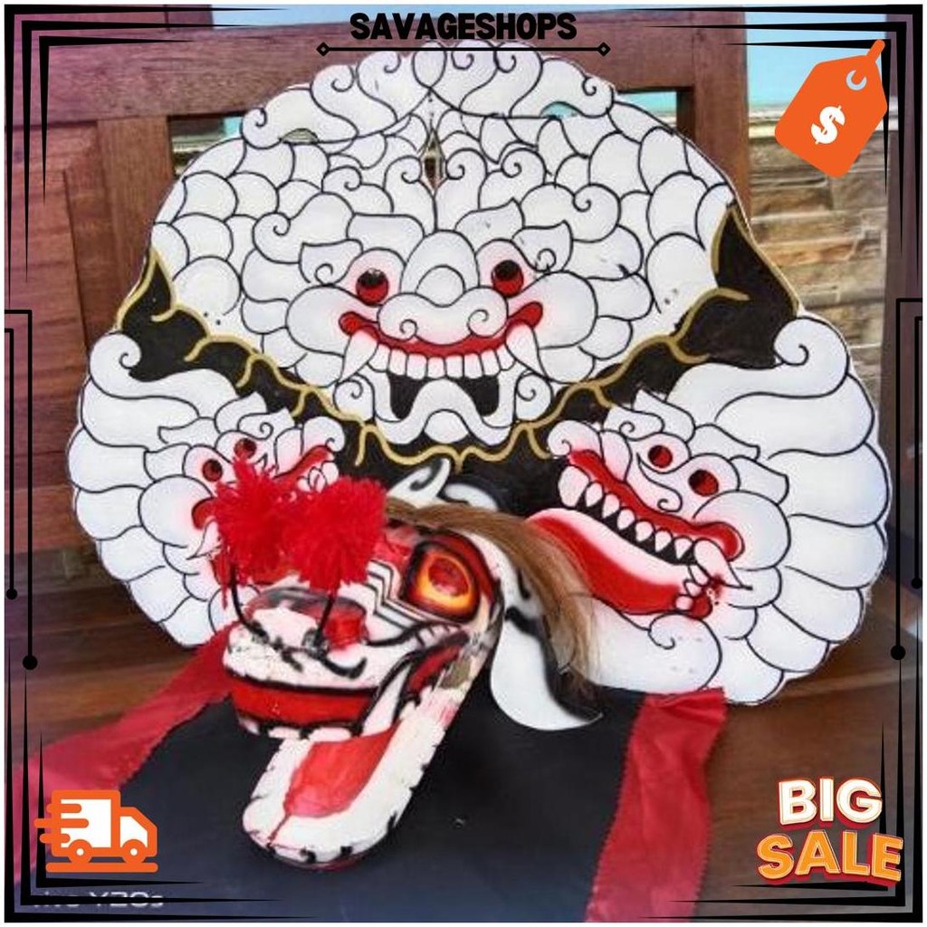 Jual Mainan Tradisional Barongan Caplokan Devil Kayu Casper Putih ...