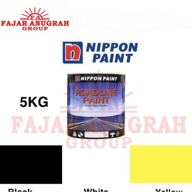 Jual Cat marka jalan nippon paint roadline GALON (5kg) KUNING PUTIH ...