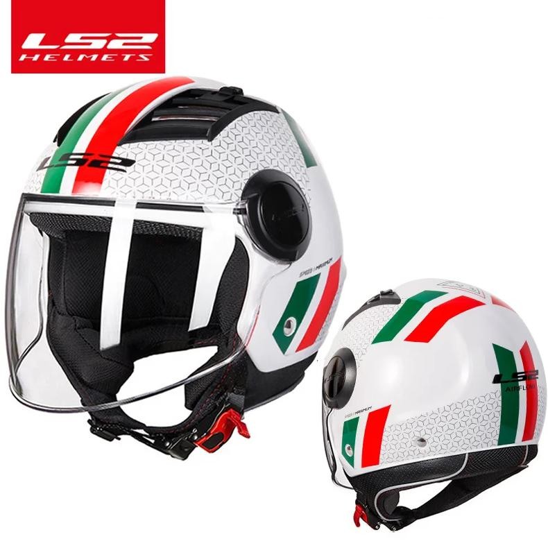 Jual ls2 airflow motorcycle helmet 3/4 open face summer jet scooter ...