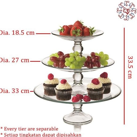 Jual CRISA Cake Stand / Plate 3 Tier / Piring Kue / Alas Kue 3 Susun | Shopee Indonesia
