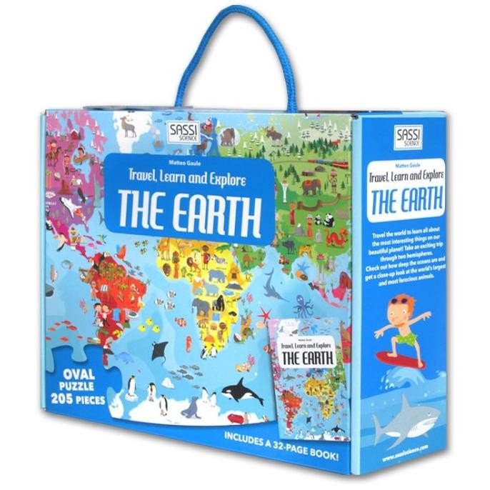 Jual Mainan Anak Puzzle Peta Dunia Buku Earth Jigsaw Puzzle Earth ...
